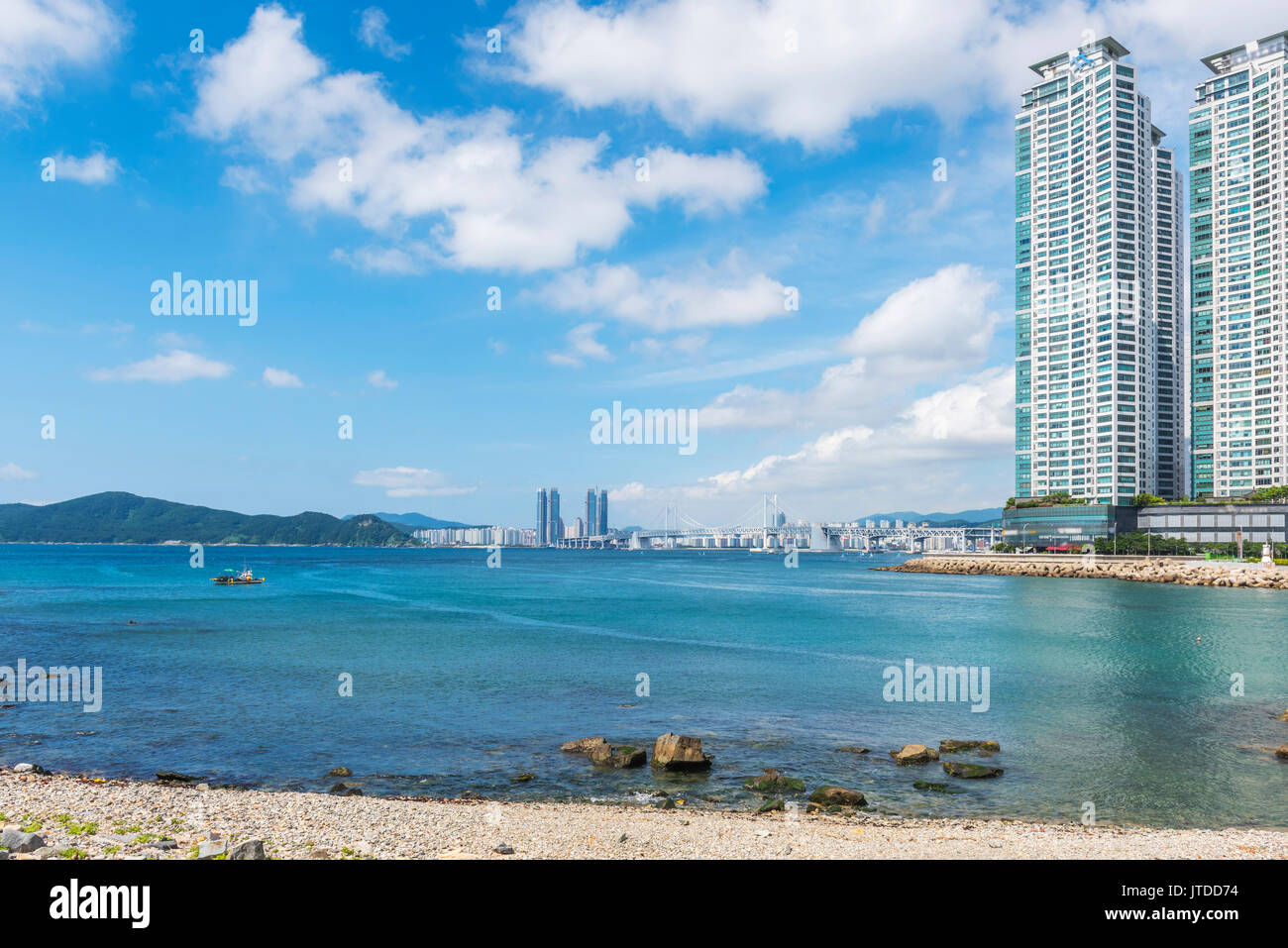 Aerial view summer haeundae sea hi-res stock photography and images - Alamy