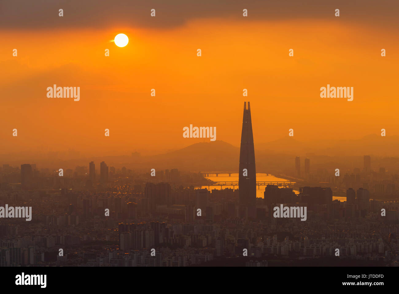 Sunset at Seoul City,South Korea Stock Photo - Alamy