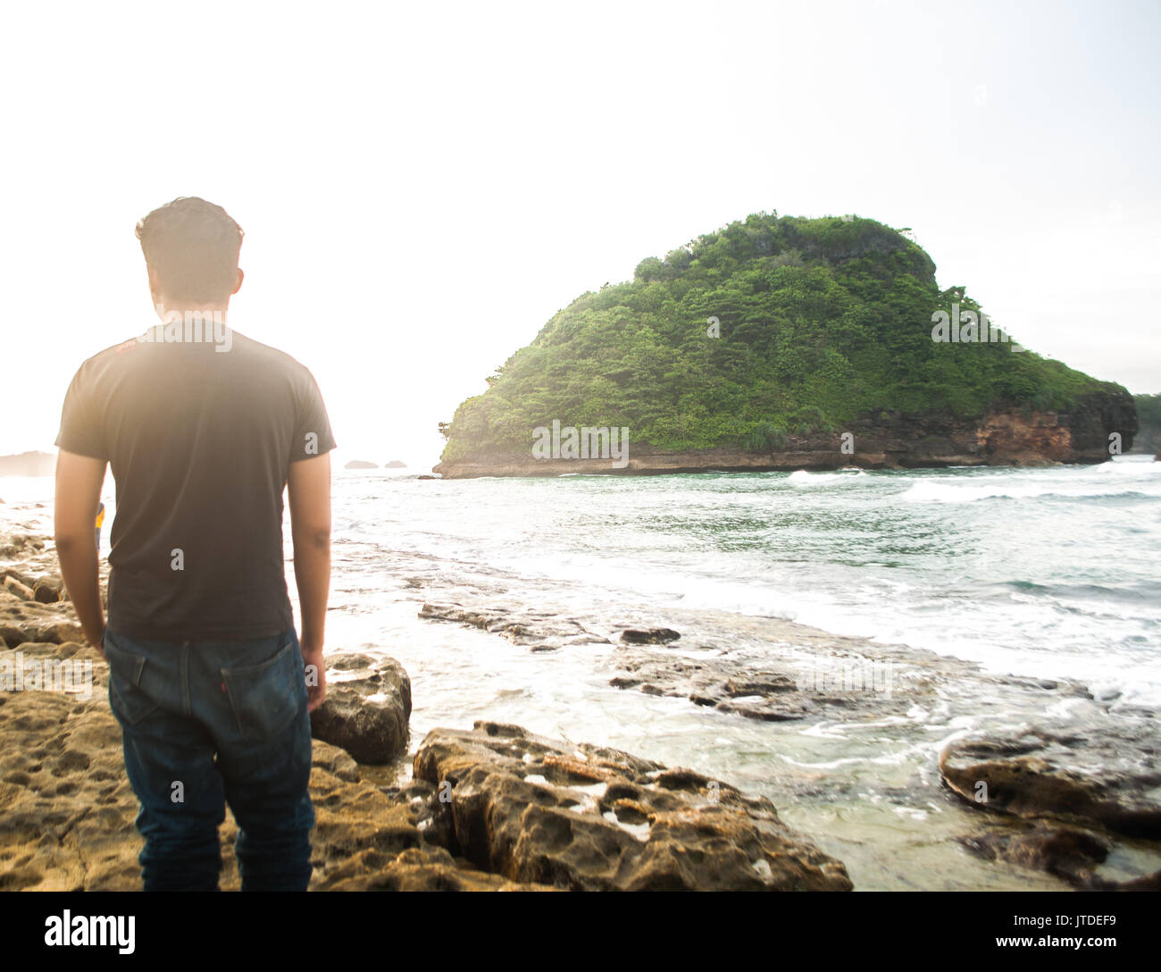 sunrise at goa cina,Indonesia Stock Photo - Alamy
