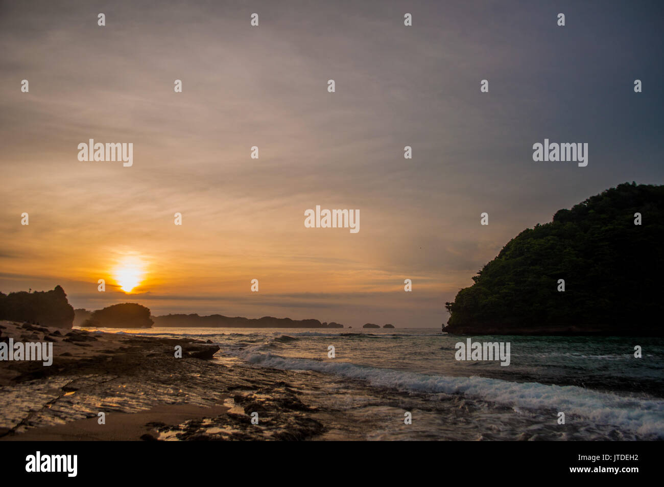 Sunrise at goa cina Stock Photo - Alamy