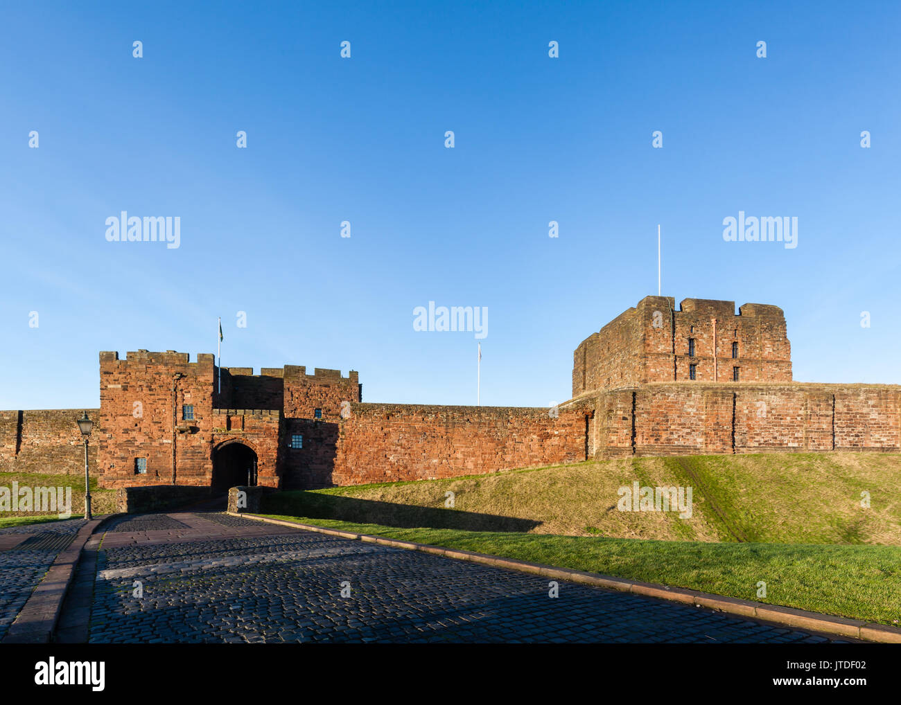 Carlisle Castle in Cumbria, northern England. The castle was built in ...