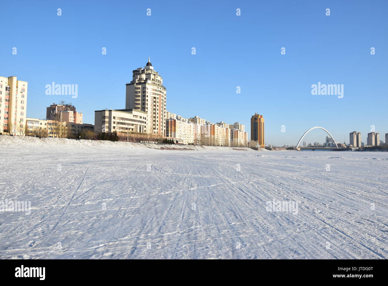 Winter view in Astana, capital of Kazakhstan Stock Photo - Alamy