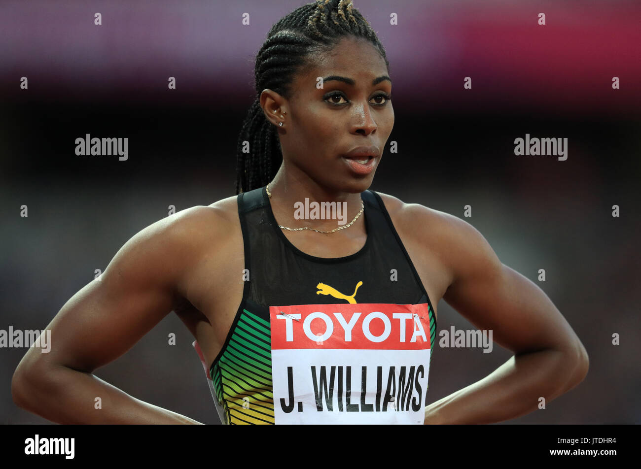Jamaica's Jodean Williams in the Women's 200m heat one during day five ...