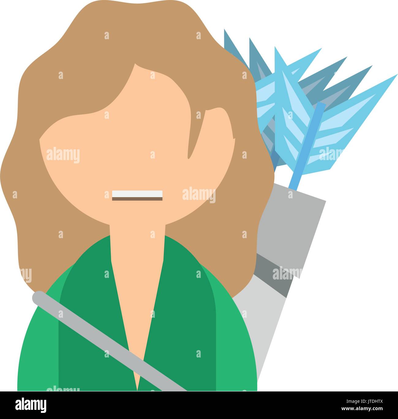 Female bow hunter Stock Vector Images - Alamy