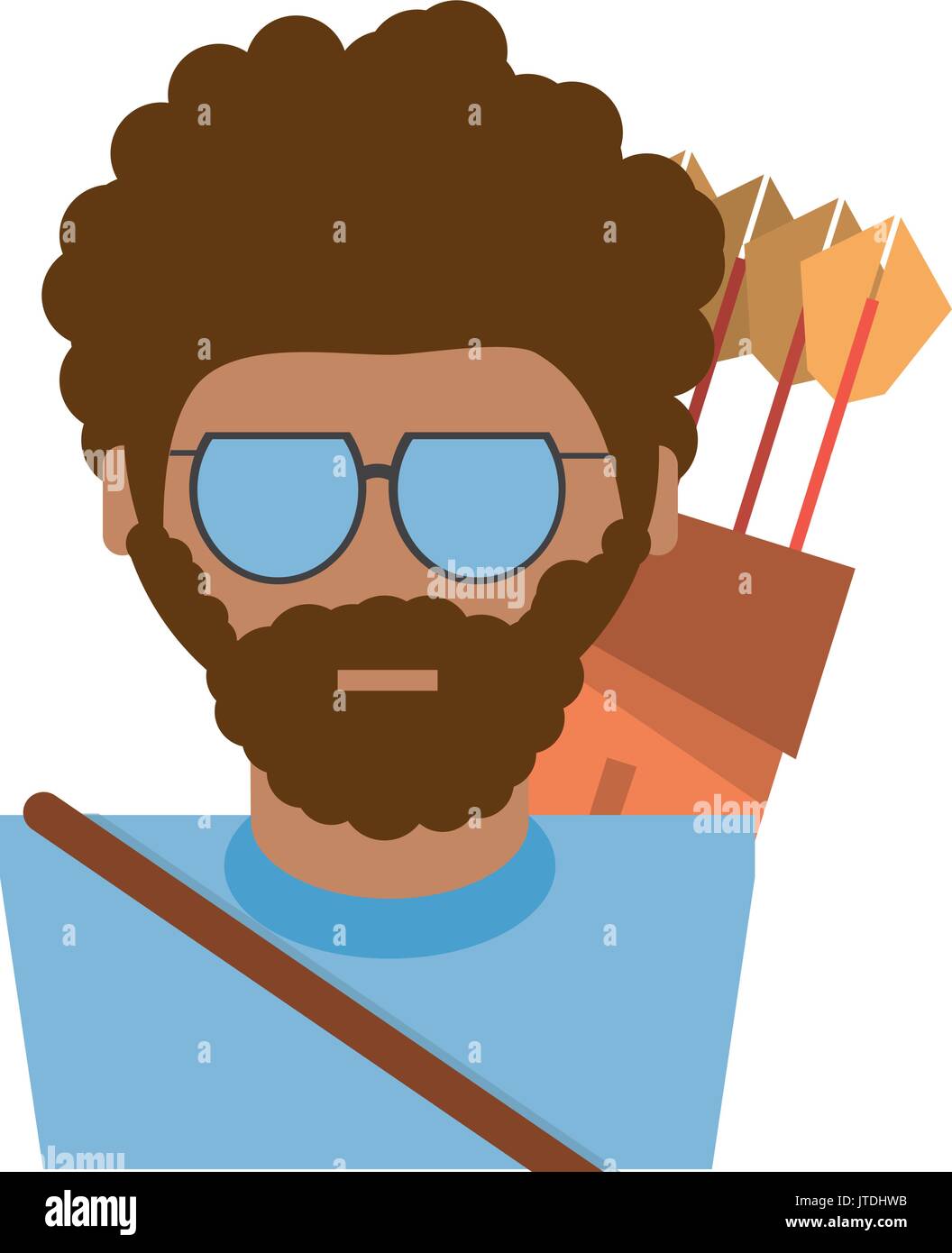 Man with bow arrows Stock Vector Image & Art - Alamy