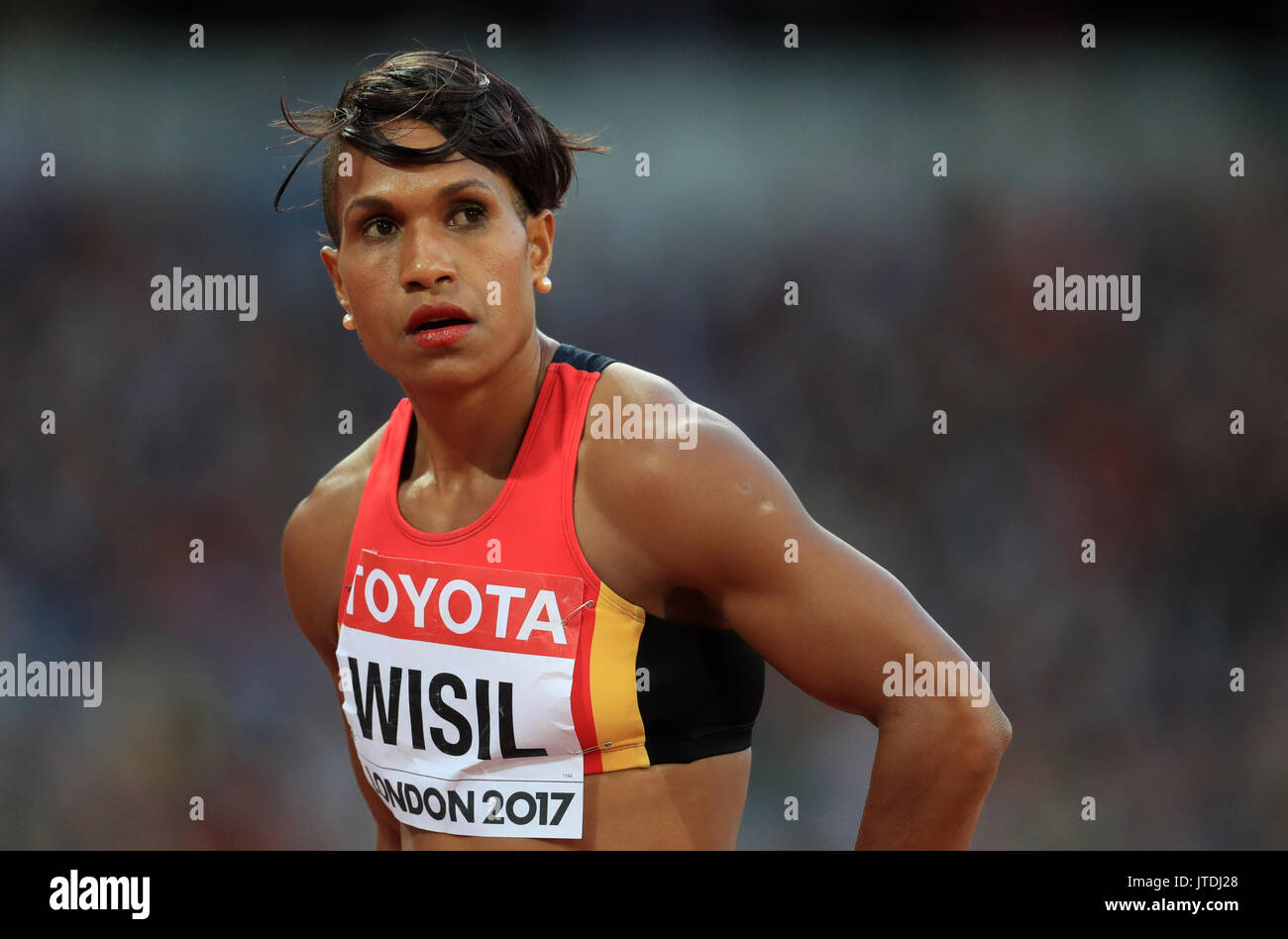 Papua New Guinea's Toea Wisil in the Women's 200m heat four during day ...