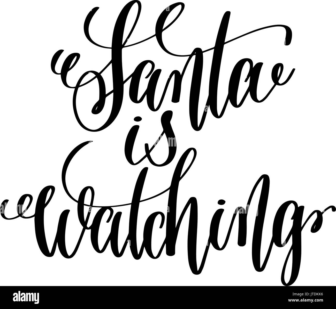 Santa is watching Stock Vector Images - Alamy