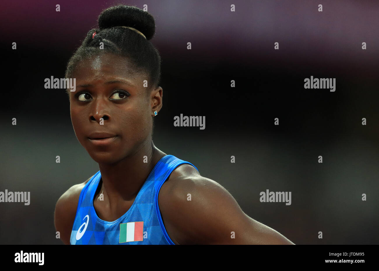 Italy's Gloria Hooper in the Women's 200m heat seven during day five of ...