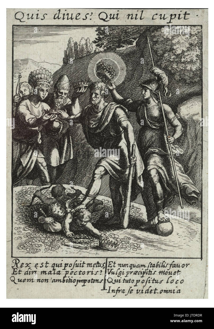 Wenceslas Hollar Despising wealth (State 1 Stock Photo - Alamy