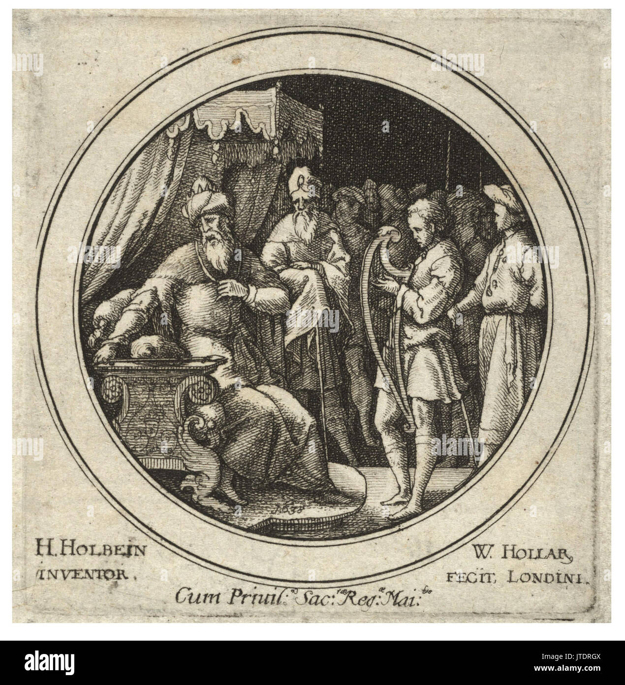 Wenceslas Hollar David before Saul (State 2 Stock Photo - Alamy