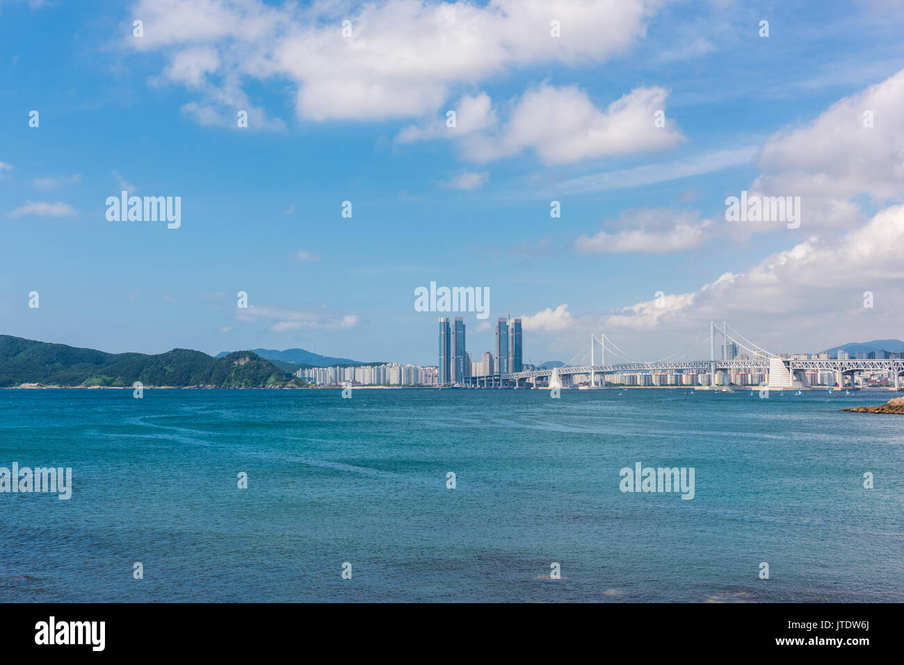 Aerial view summer haeundae sea hi-res stock photography and images - Alamy