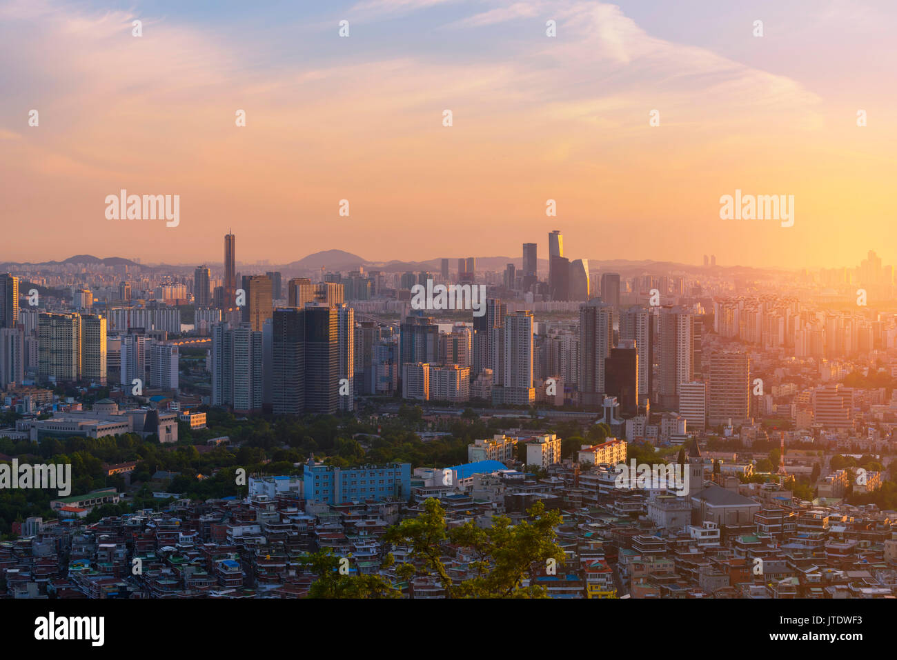 Sunset at Seoul City,South Korea Stock Photo - Alamy