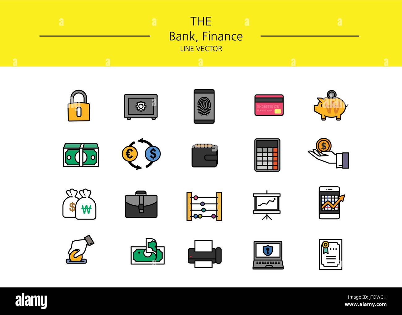 Money blue line icon hi-res stock photography and images - Alamy