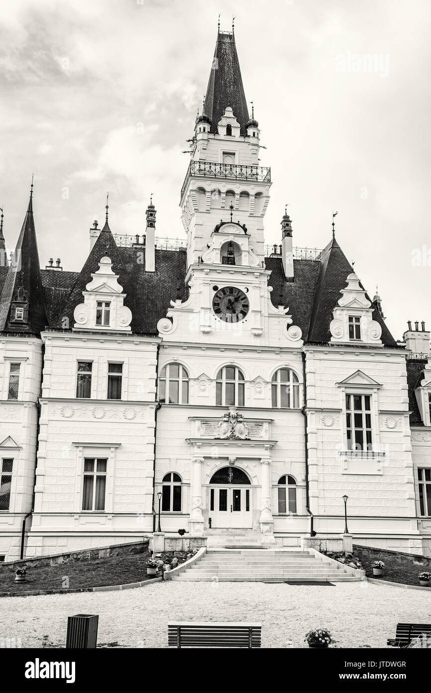 Beautiful Budmerice castle in Slovak republic. Architectural theme ...