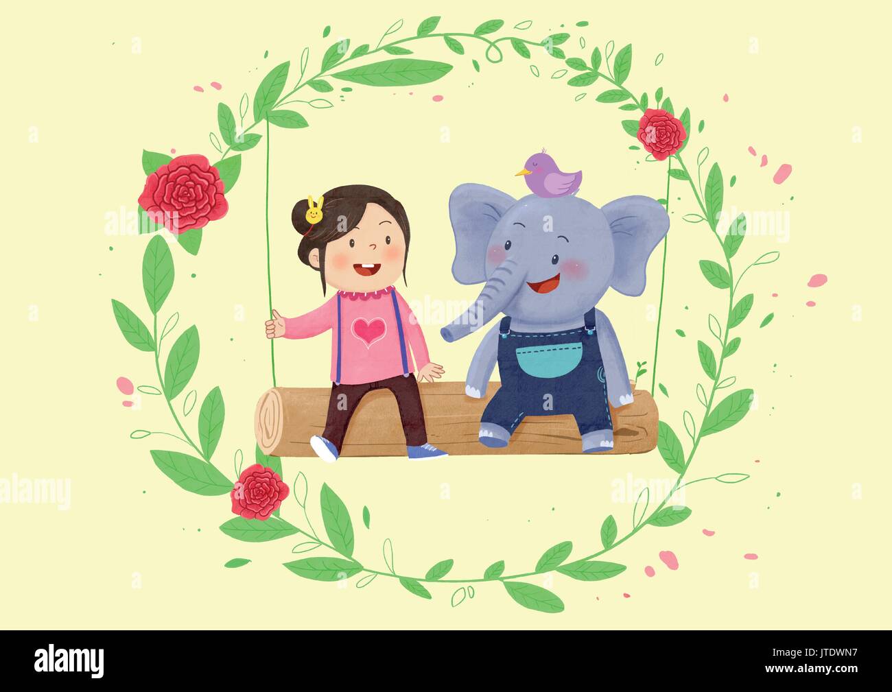 Friends Elephant Stock Vector Images - Alamy