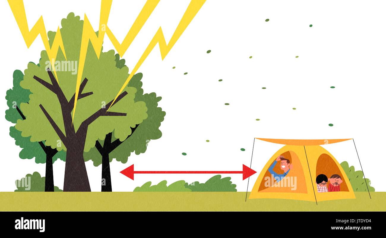 Dangers of camping Stock Vector Images - Alamy