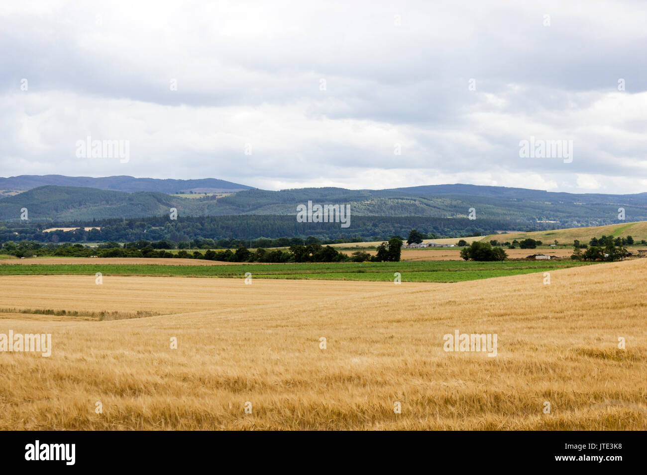 Scotland, Highlands, Scottish Scenery, Farmed Fields, Hay, Farming Land ...
