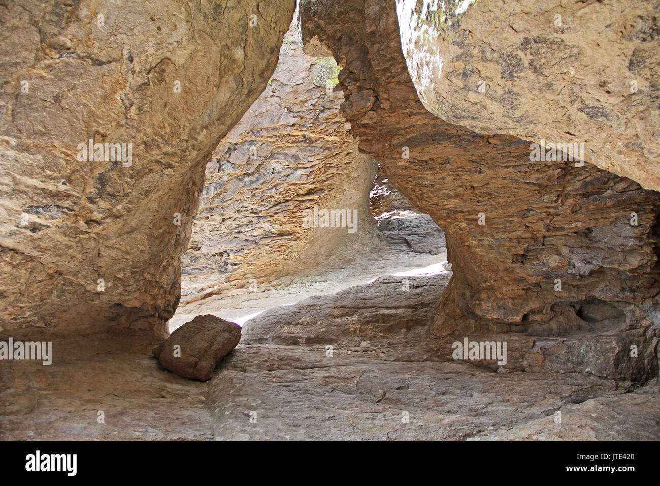 Echo Canyon rock grotto cave like formation at the base of hoodoos in ...