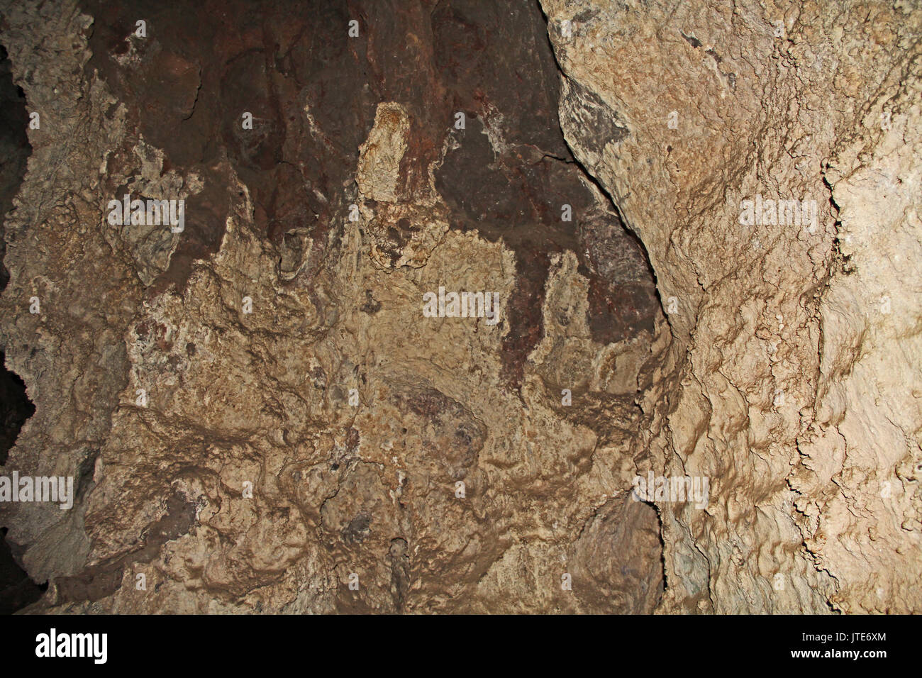 Rock formations inside the cave at Colossal Cave Mountain Park in Vail ...