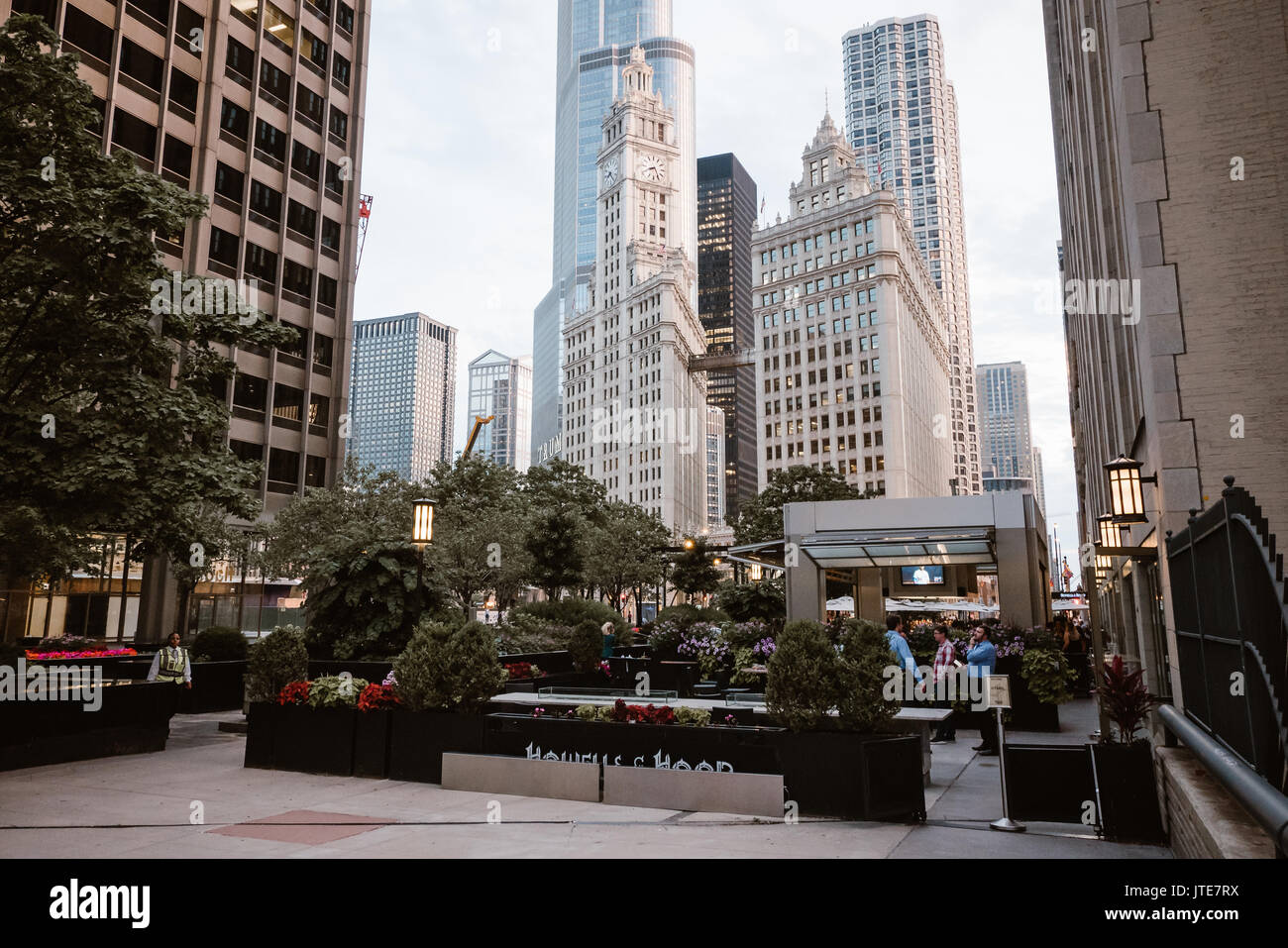 Wrigley clock tower hi-res stock photography and images - Alamy