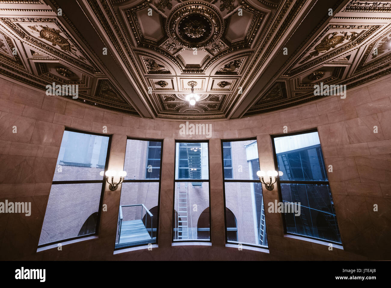 chicago cultural center interior architecture Stock Photo - Alamy