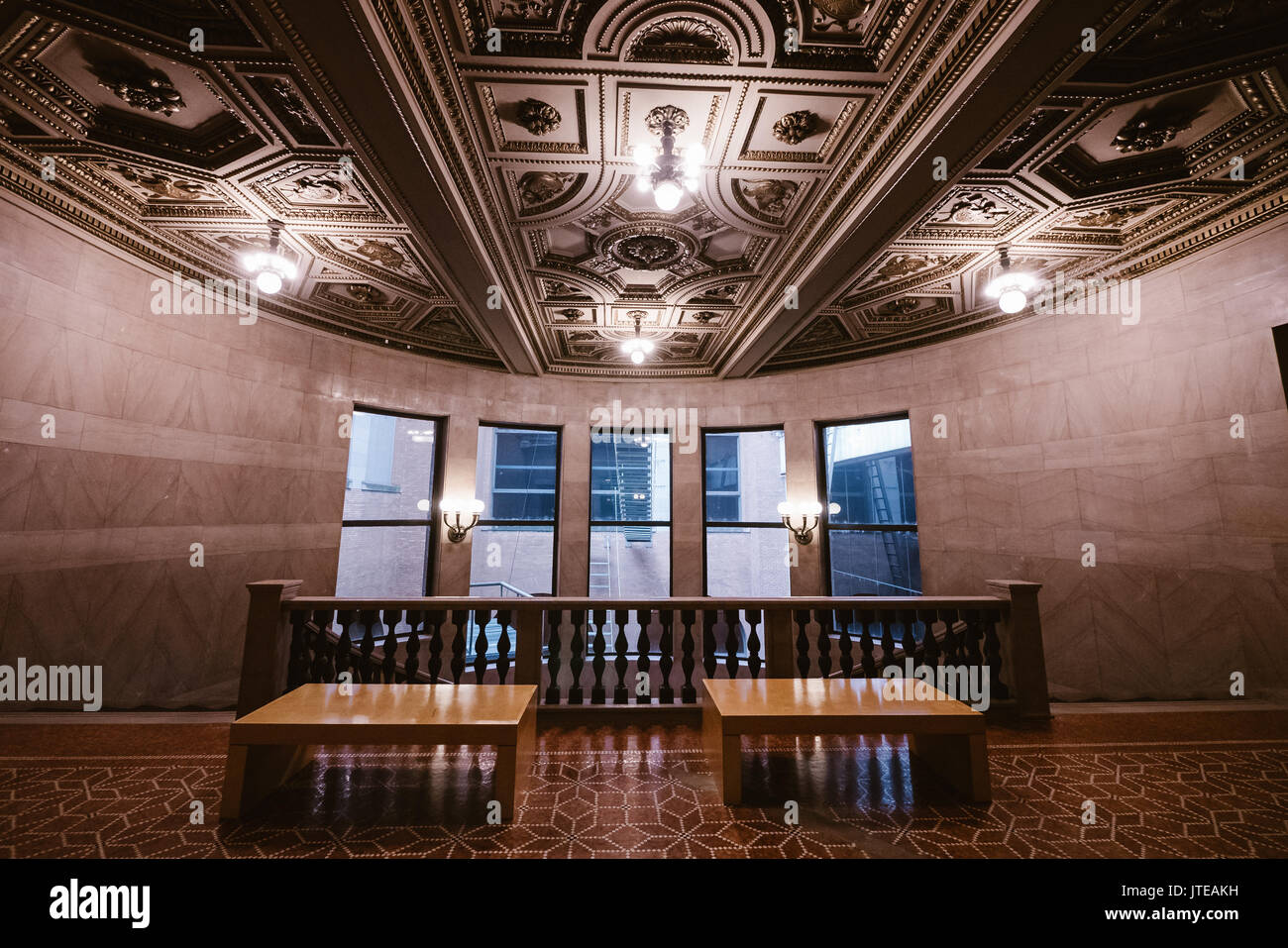 chicago cultural center interior architecture Stock Photo - Alamy