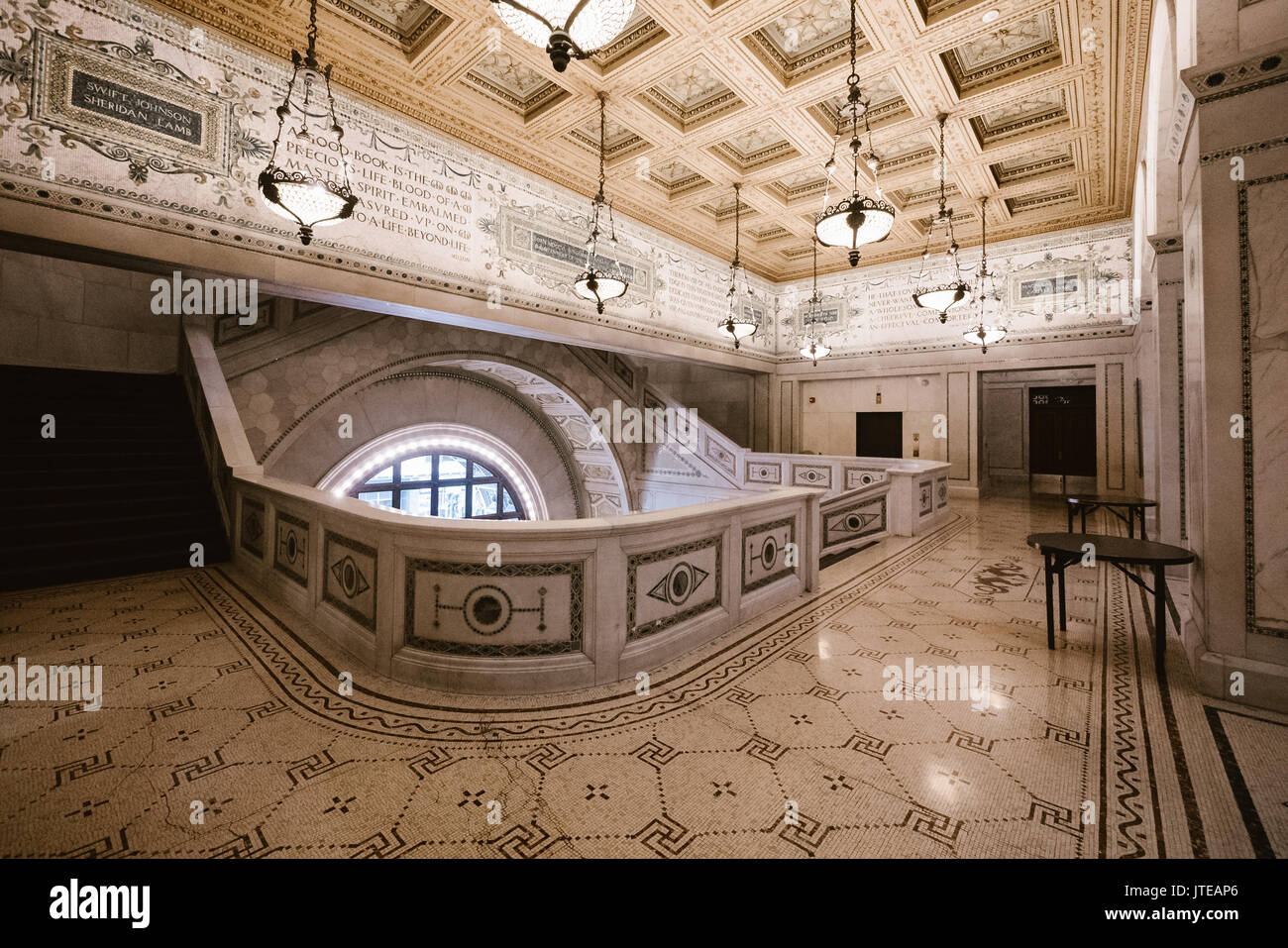 chicago cultural center interior architecture Stock Photo - Alamy