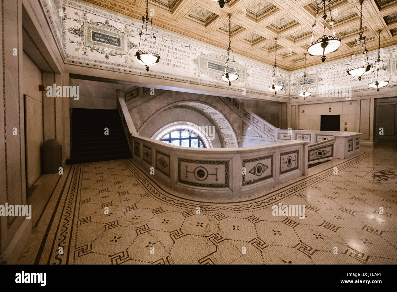 chicago cultural center interior architecture Stock Photo - Alamy