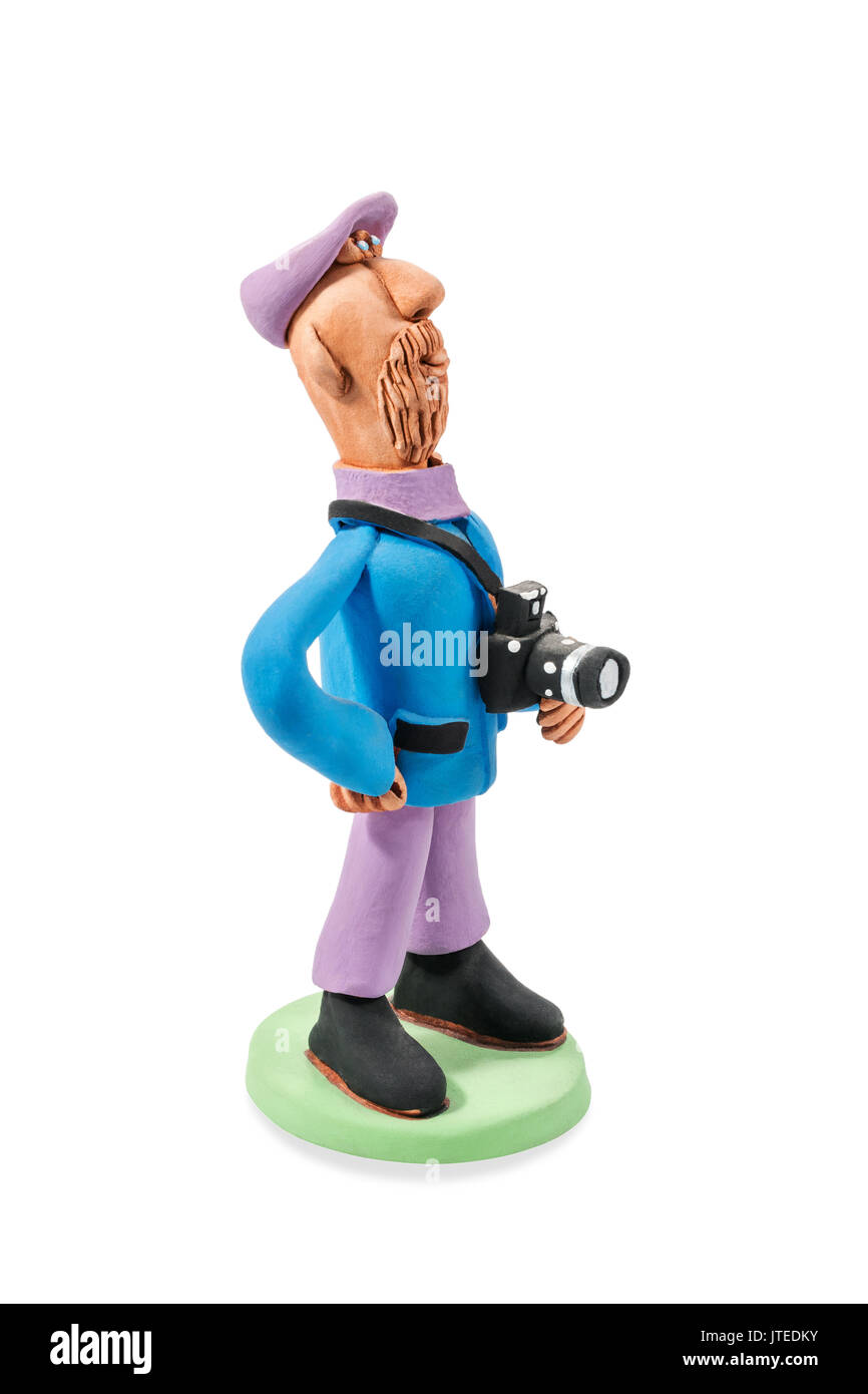 Clay photographer with camera Stock Photo - Alamy