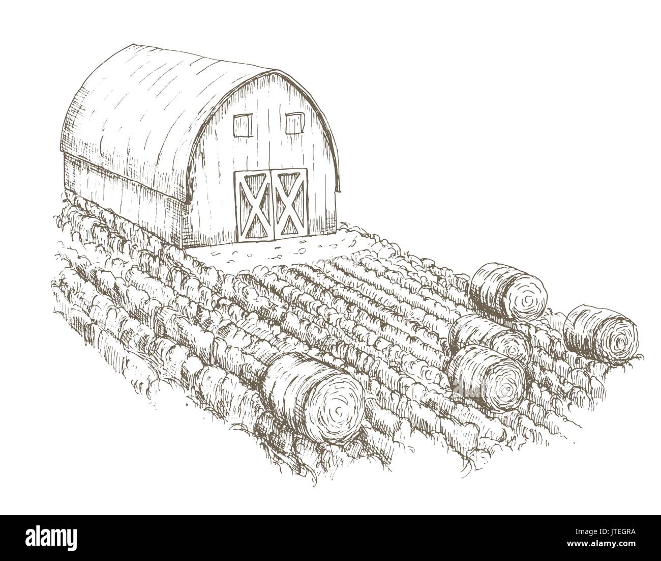 Fields building Cut Out Stock Images & Pictures - Alamy