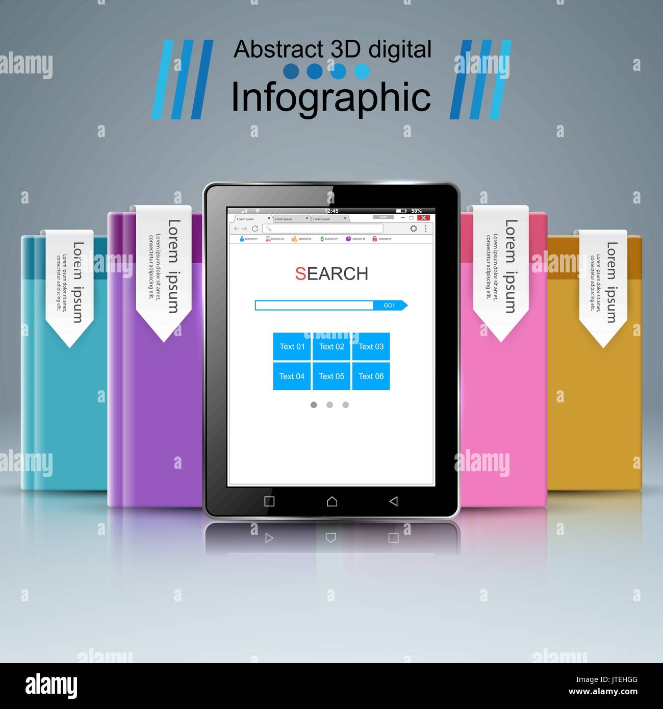 3D infographic. Tablet icon Stock Vector Image & Art - Alamy