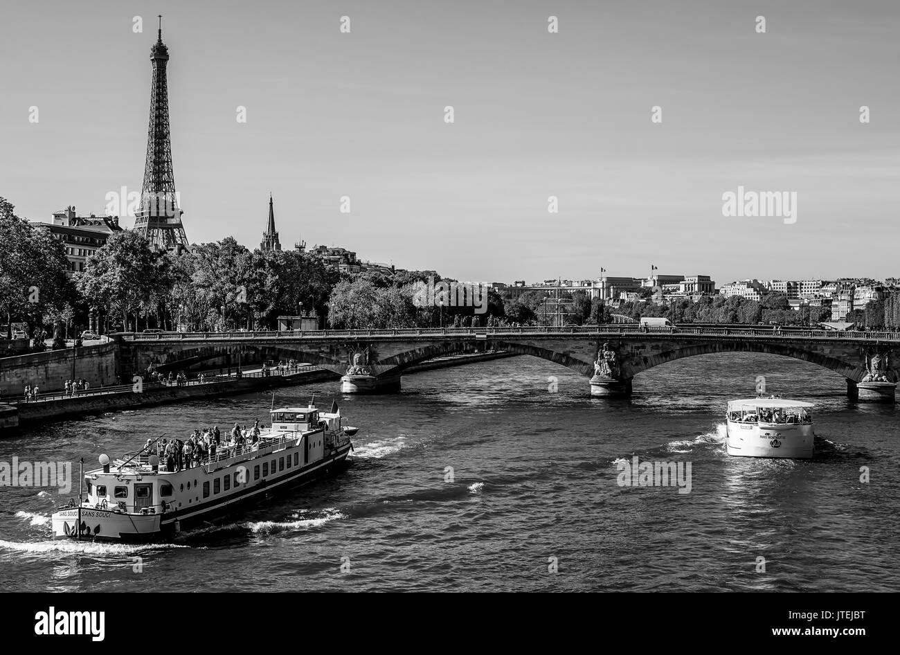 View over River Seine in Paris Stock Photo - Alamy