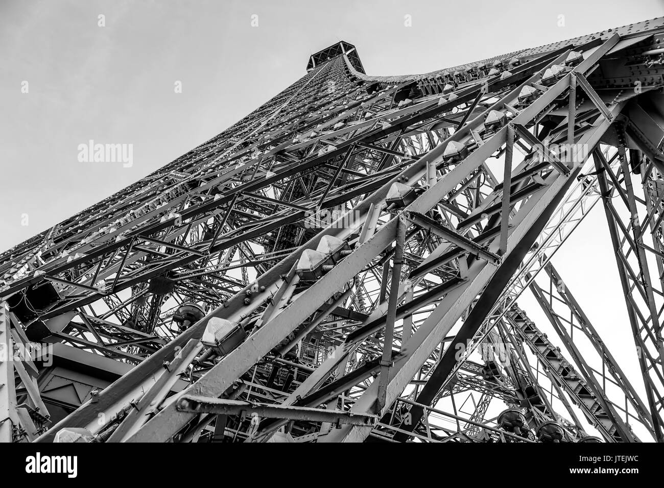 Amazing iron construction of Eiffel Tower in Paris Stock Photo - Alamy