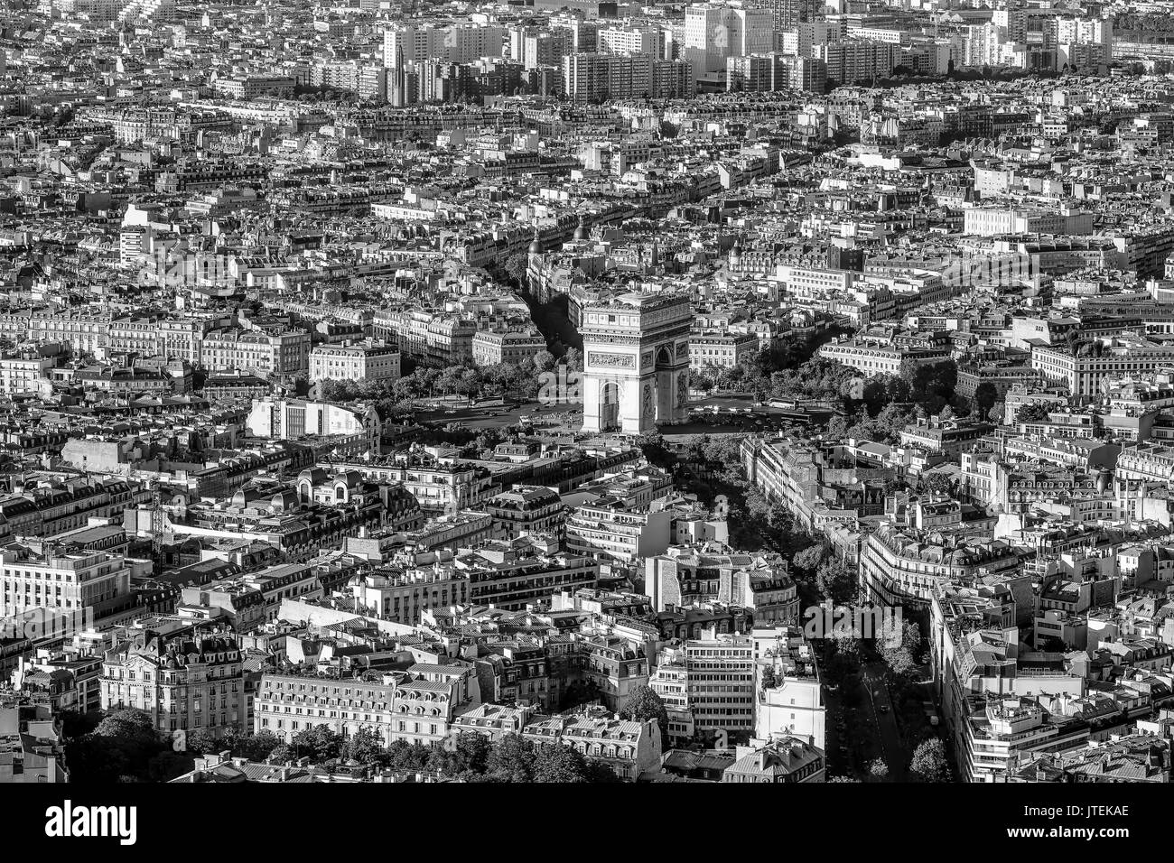 The huge city of Paris - aerial view Stock Photo - Alamy