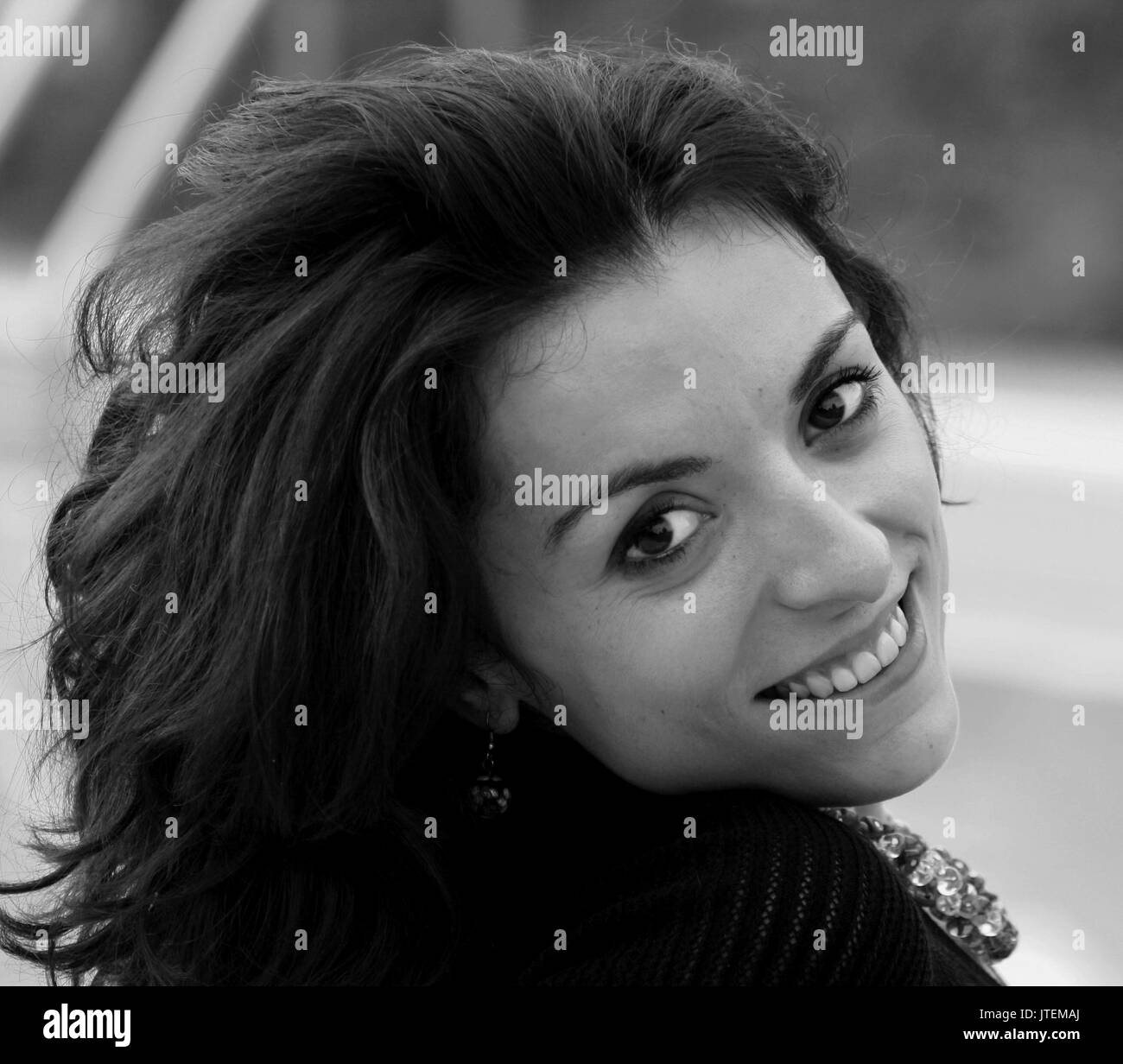 Smiling surprise Black and White Stock Photos & Images - Alamy