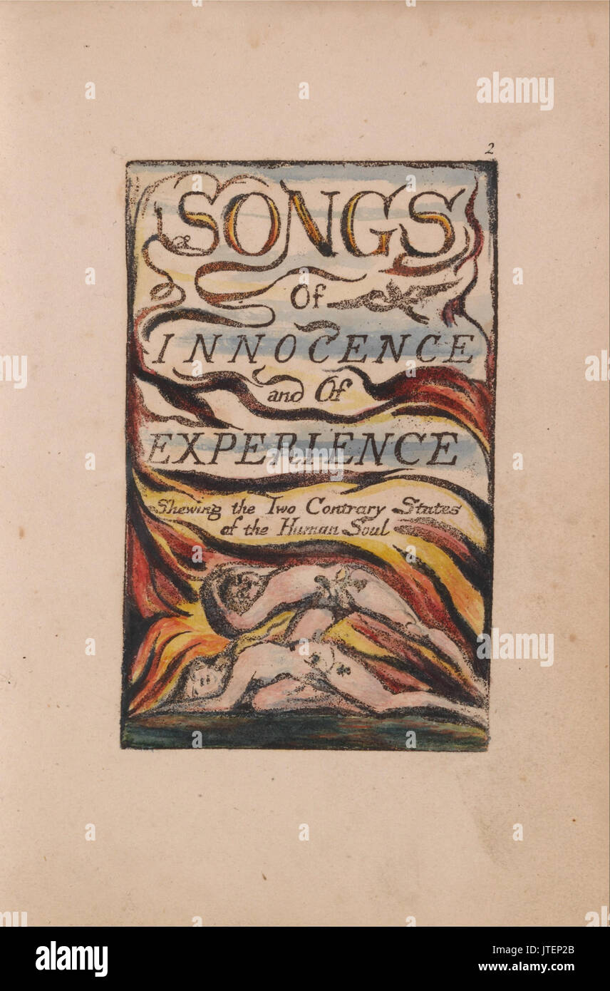 William Blake Songs of Innocence and of Experience, Plate 2, Combined ...