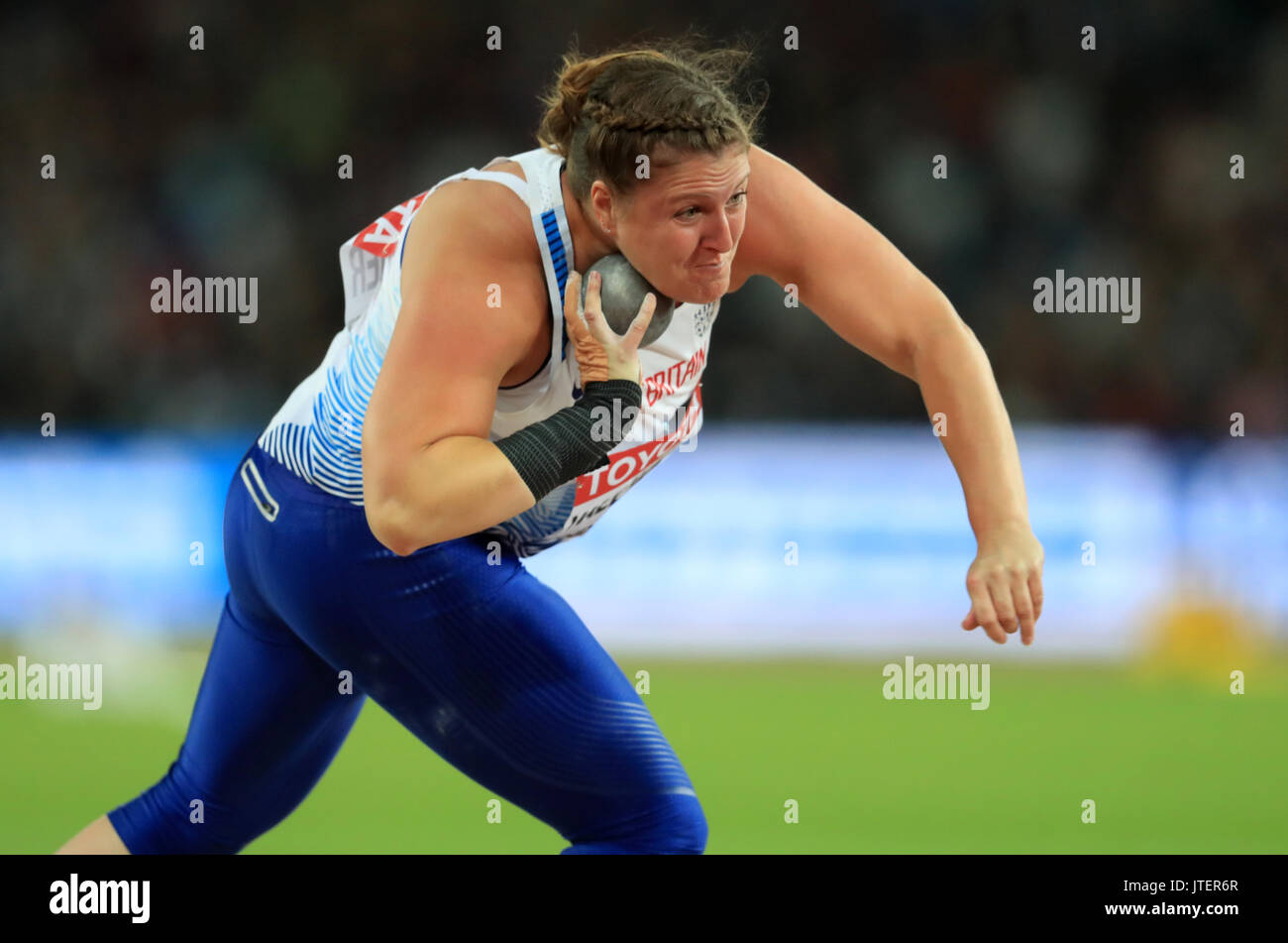 Great Britain's Rachel Wallader in the Women's Shot Put group A during ...