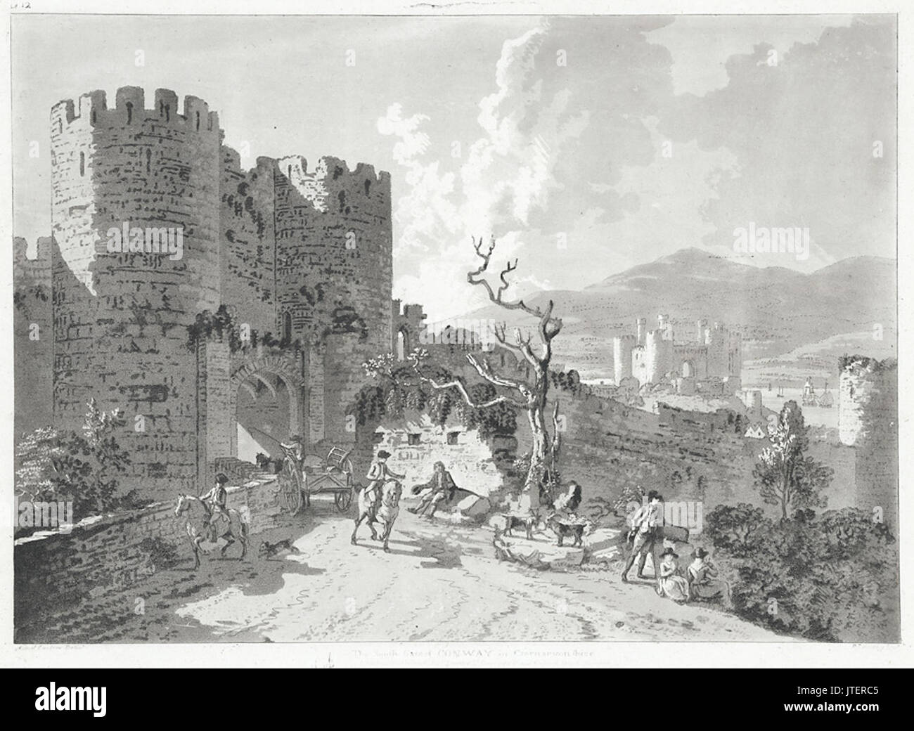 The south gate of Conway in Caernarvonshire Stock Photo - Alamy