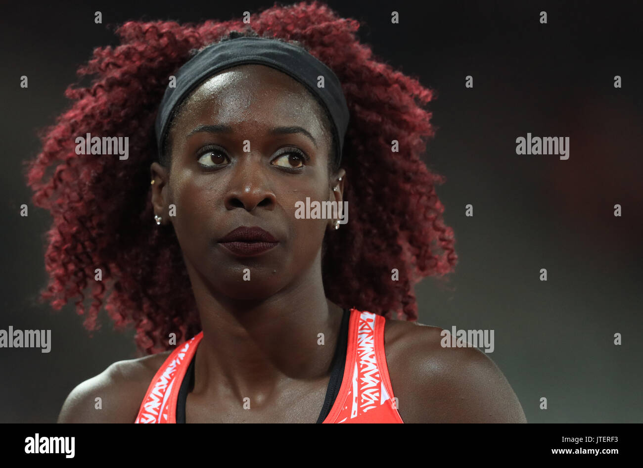 Puerto Rico's Grace Claxton in the Women's 400m Hurdles heat three ...