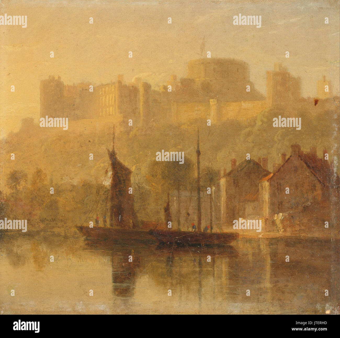 William Daniell Windsor Castle from the Thames Stock Photo - Alamy