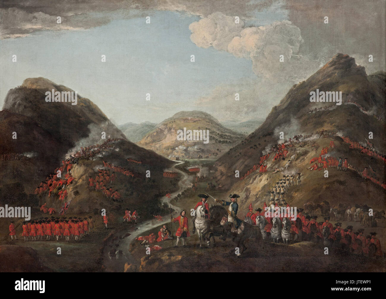 Peter Tillemans The Battle of Glenshiel 1719. Figures probably include ...
