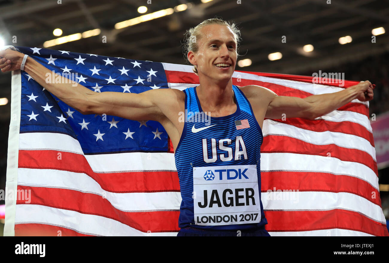 Usas evan jager celebrates taking bronze hi-res stock photography and ...