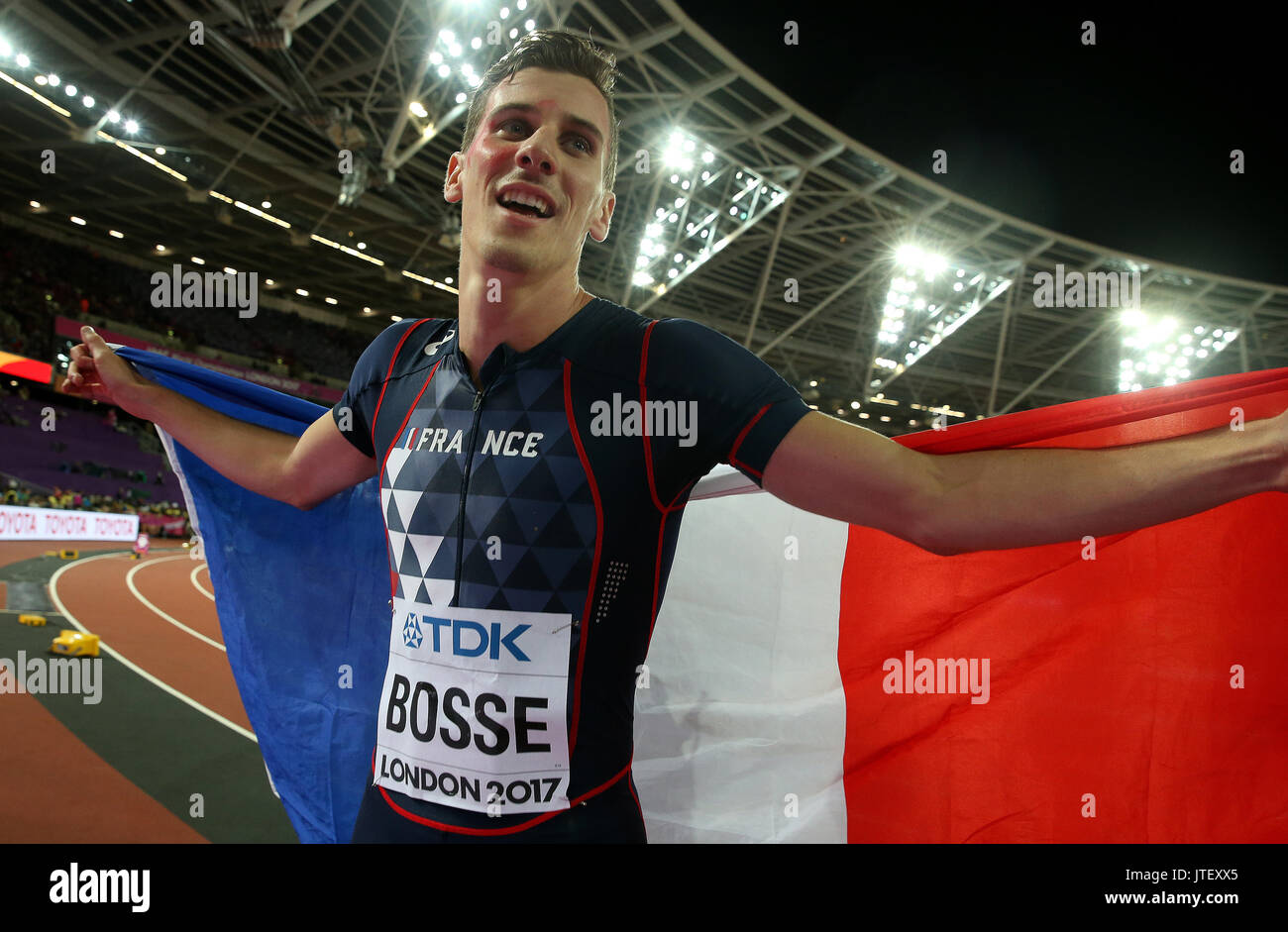 France's Pierre-Ambroise Bosse celebrates winning Gold in the Men's ...