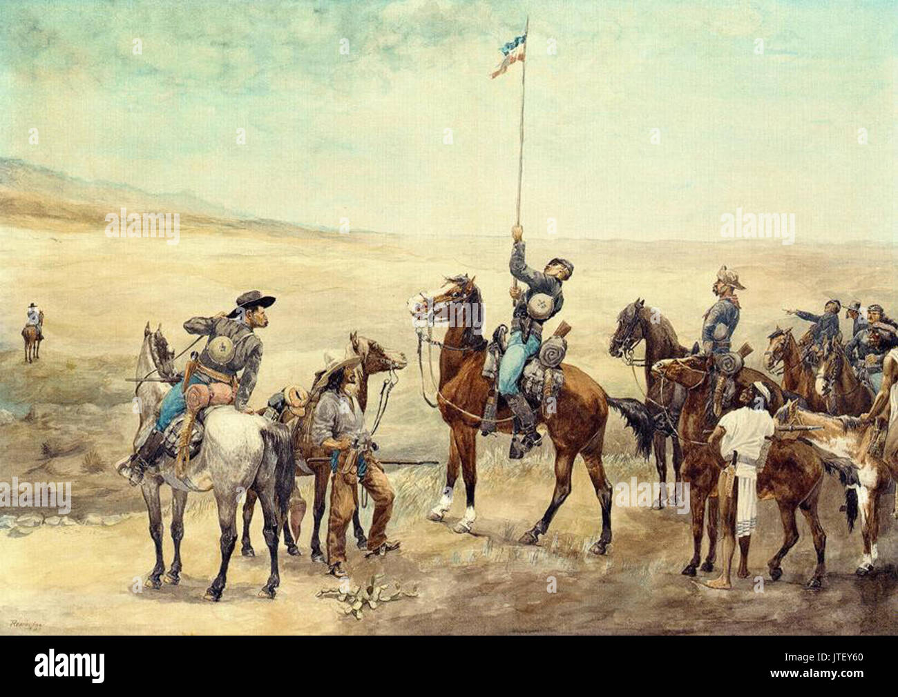 Remington Signaling the Main Command Stock Photo - Alamy