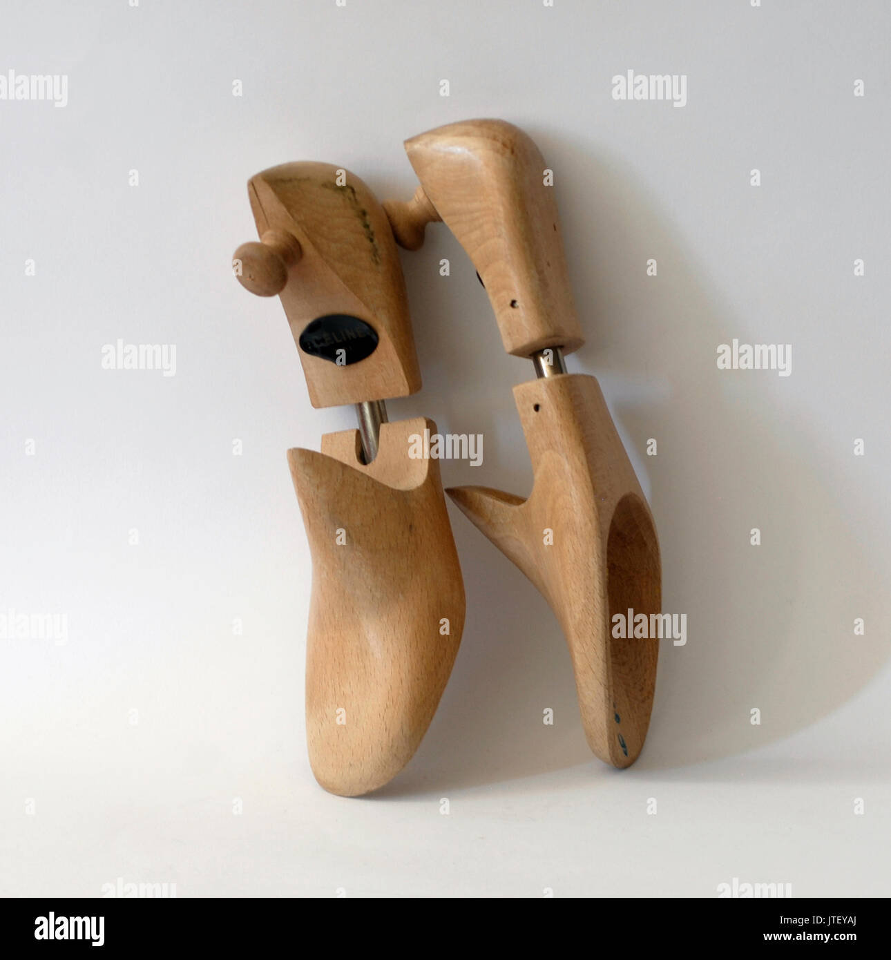Vintage shoe shaper made by wood Stock Photo - Alamy