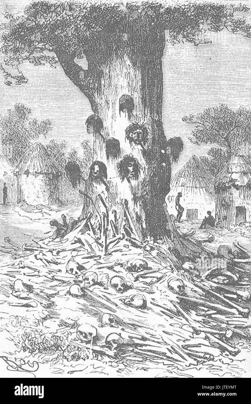 This image depicts the aggressive movements of a cannibal tribe as part ...