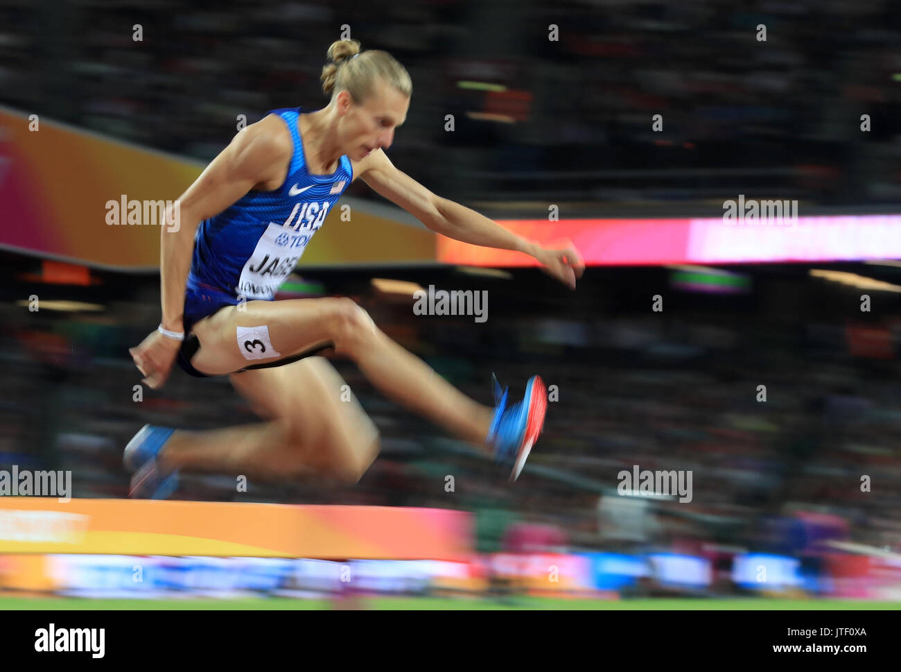 USA's Evan Jager in the Men's 300m Steeplechase final during day five ...