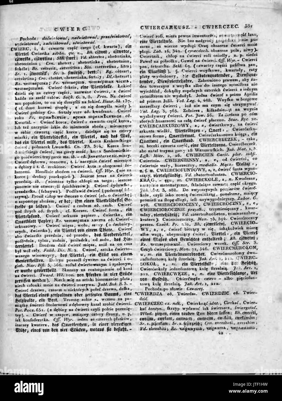 Slownik jezyka polskiego tom 1 331 Stock Photo - Alamy