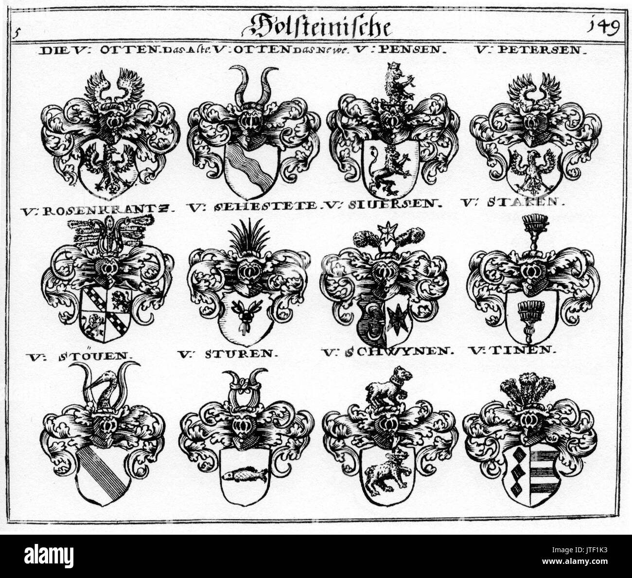 Family tree illustration 18th century Black and White Stock Photos ...