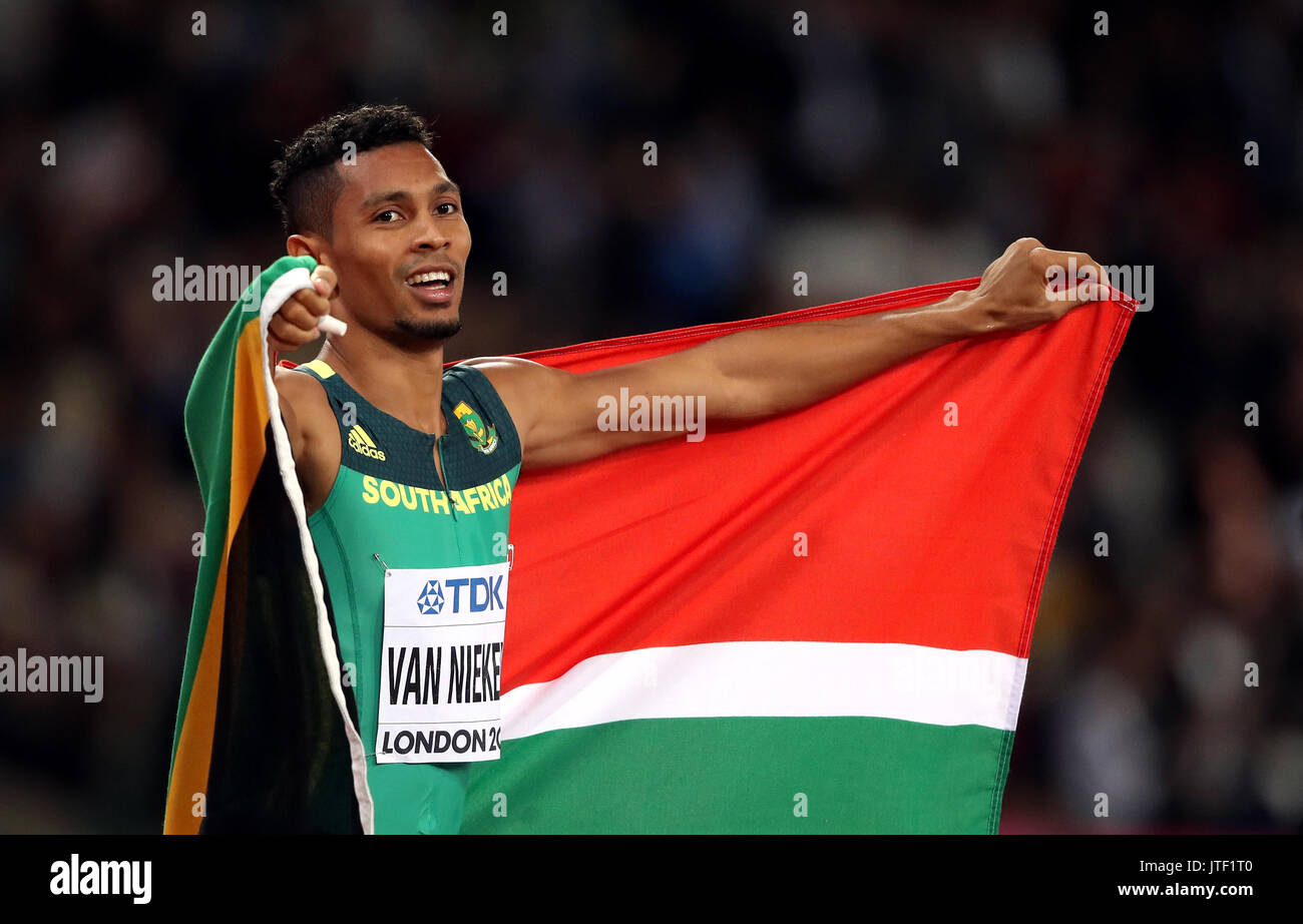 South Africa's Wayde Van Niekerk after winning the Men's 400m Final ...